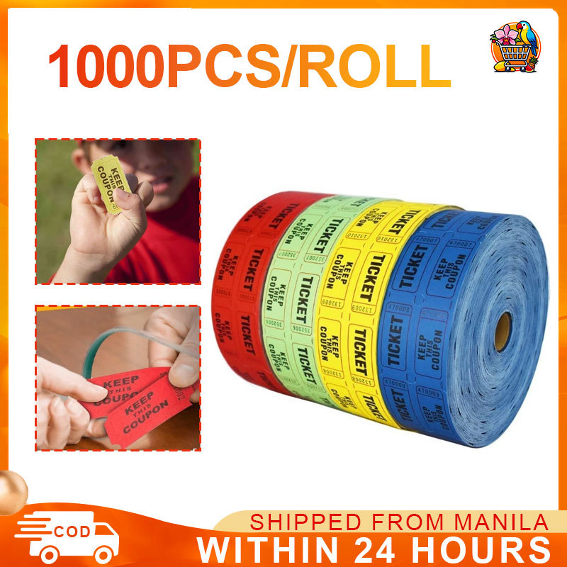 1000PCS Multicolor Raffle Ticket Double Roll Election Ticket Event ...