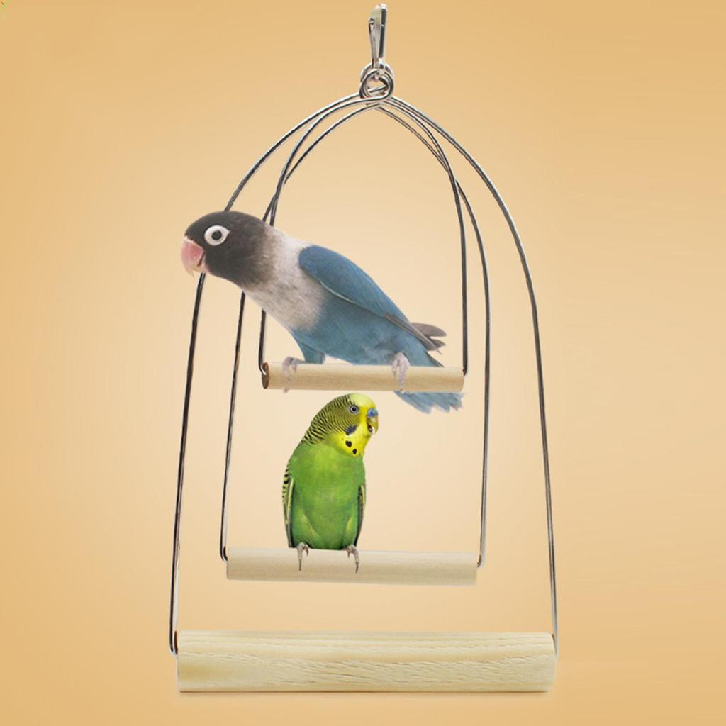 Portable Metal Parrot Perch Toy Swing Perch Stand Metal Parrot Training ...