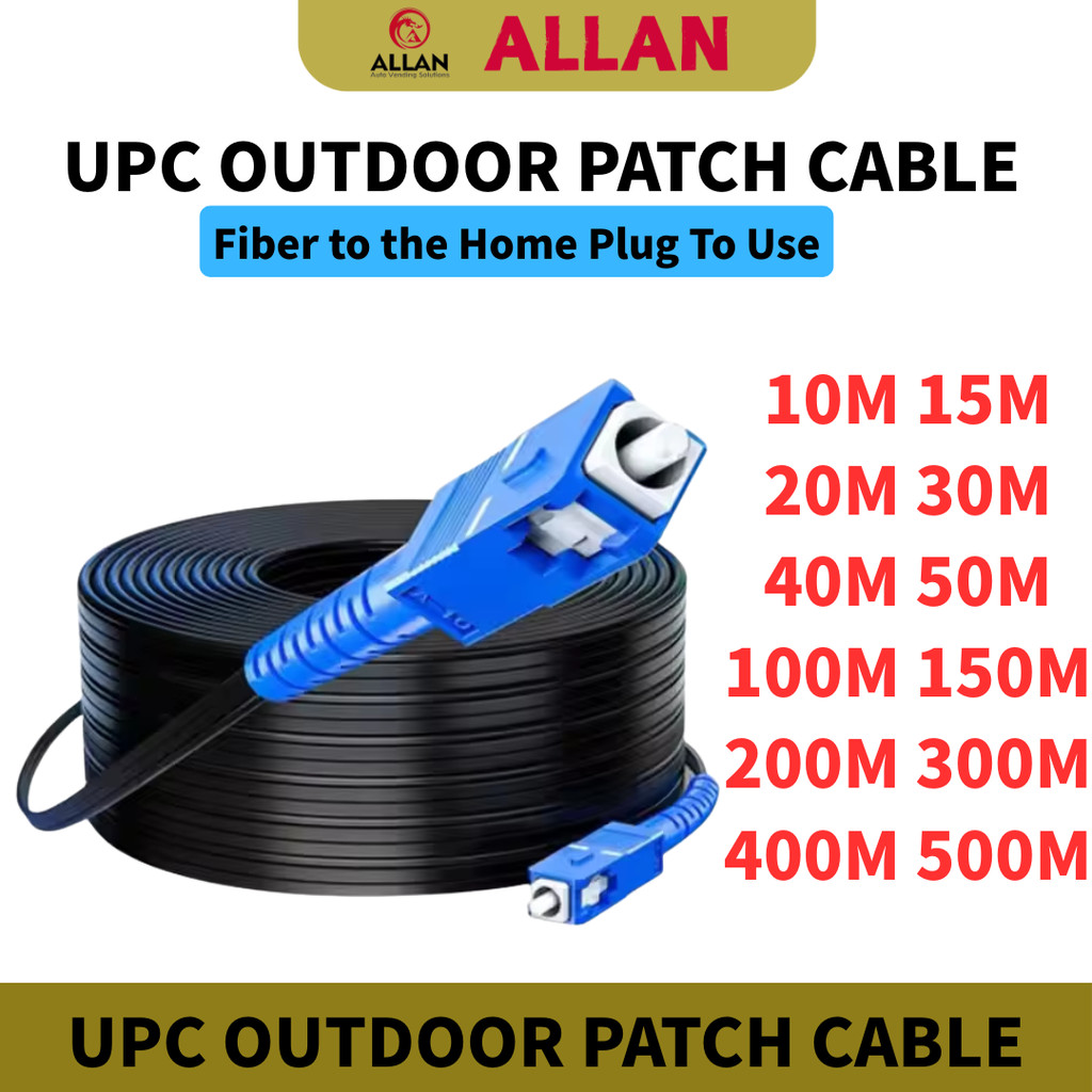 ALLAN 100M-500M Outdoor UPC Fiber Optic Ftth Drop Cable Patch Cable For ...