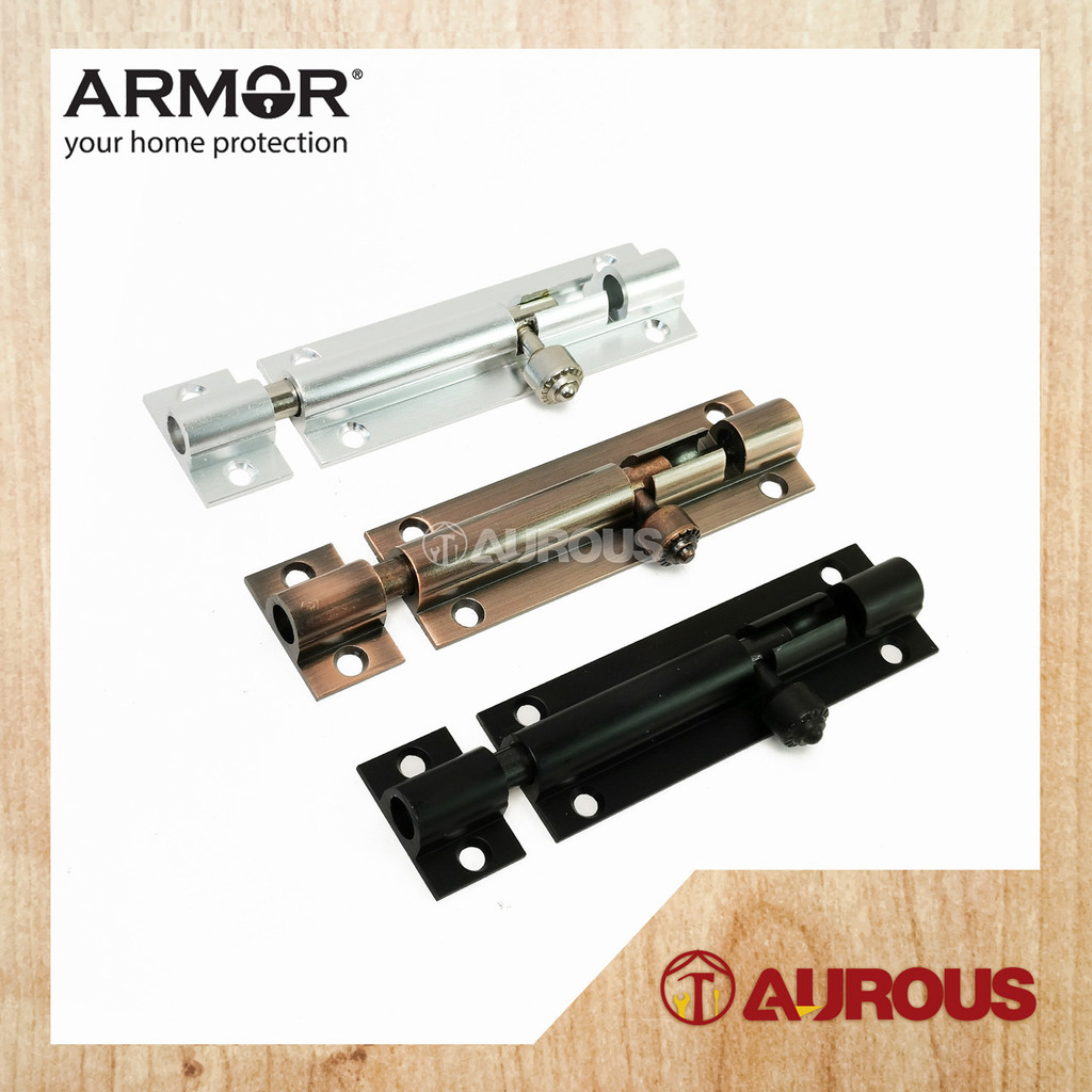 ARMOR ALUMINIUM SLIDE LATCH BARREL BOLT SECURITY DOOR LOCK ADB-1000 ...