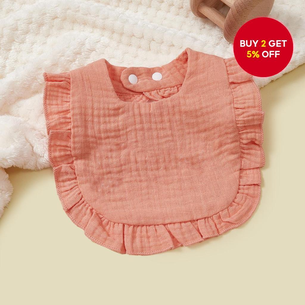 New Baby 7-Piece Ruffle Bibs Set - Cute Mealtime Essentials for Infants ...