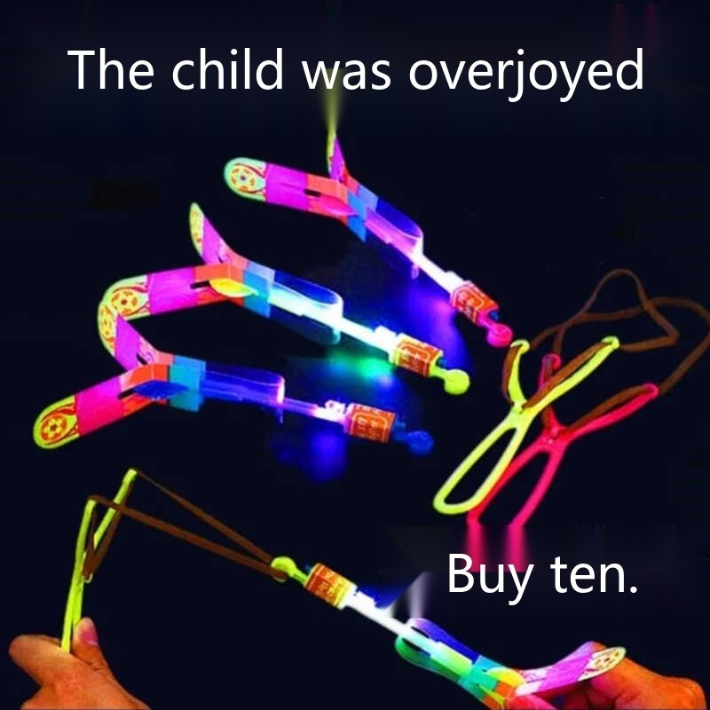 Luminous slingshot, arrows, large size, double flashing lights, flying ...