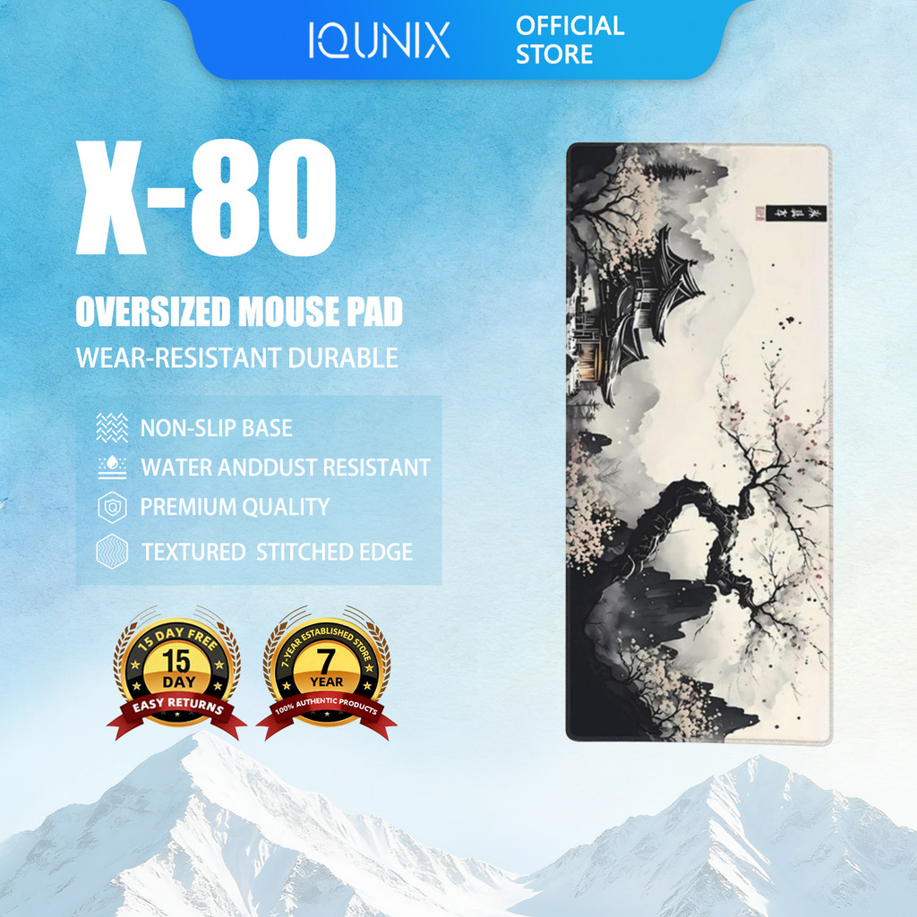 IQUNIX X-80 Japanese Mouse Pad, Large Desk Mat XL Anime Gaming Keyboard ...