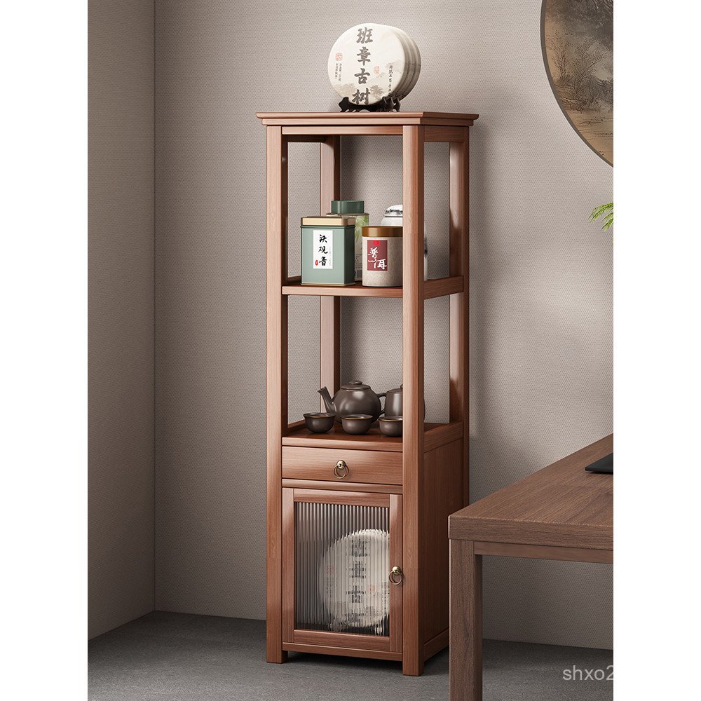 Living Room Balcony Solid Wood Tea Room Tea Leaves New Chinese Style ...