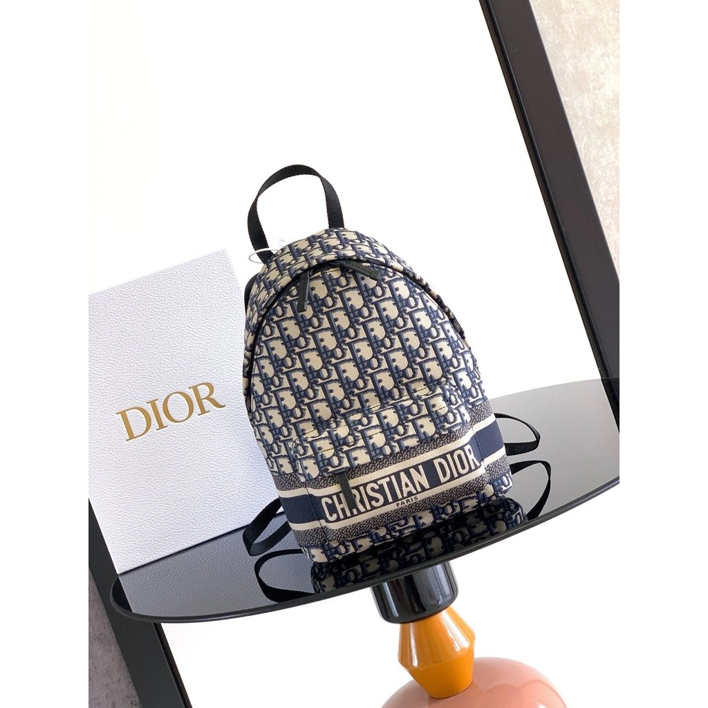 DIOR 2025 New Style CD Letter Backpack Travel Series Letter Canvas ...