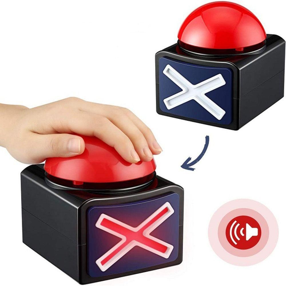 Red Game Buzzer Alarm Button - Battery Powered for Fun Tender Camp ...