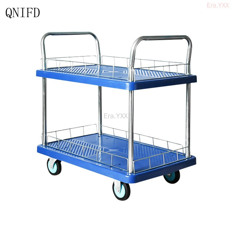 Trolley Double-Layer Trolley Truck Truck Pull Cargo Trolley Combination ...