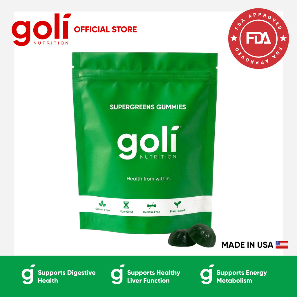 Goli Nutrition Supergreens 10 Gummies - Healthy Liver Function ...