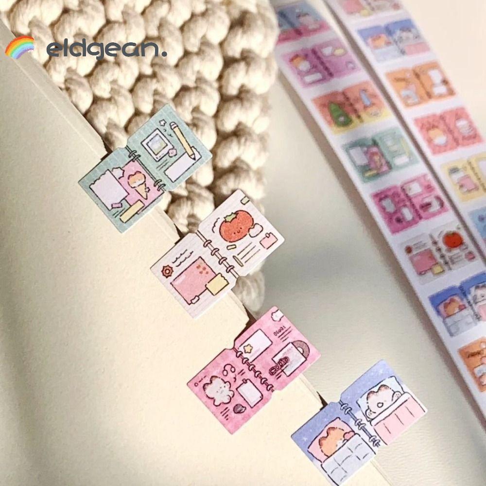 ELDGEAN 200Pcs/Roll Index Tabs, Cartoon Removable Label Sticker, Cute ...