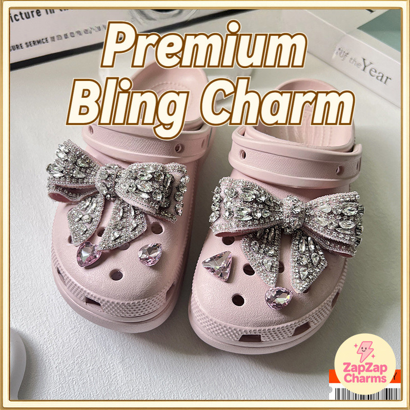 Luxury Clogs Charms Set | Premium Shoe Charms Accessories | Pink Bow ...