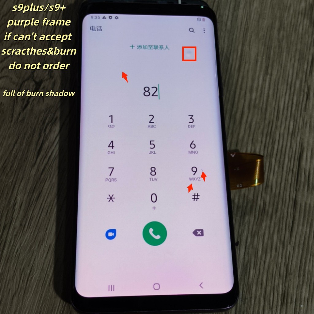6.2" SUPER AMOLED with black dot line burn scratches without frame For ...