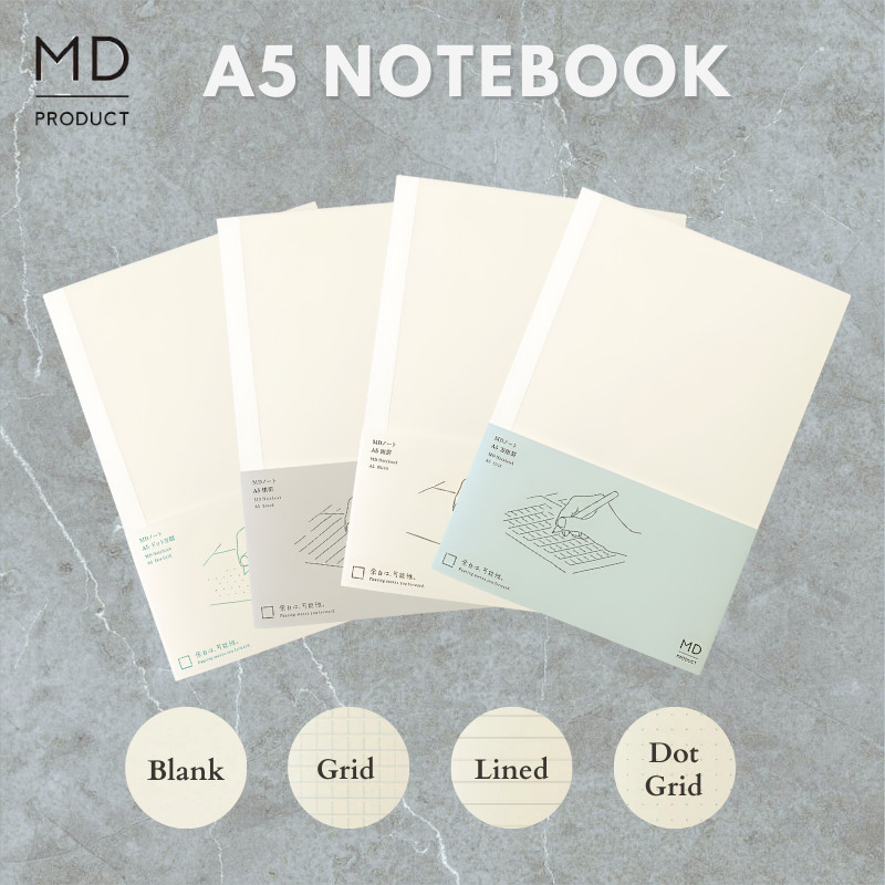 MD PRODUCT A5 Notebook Collection, Japan Diary/ Journal Stationery ...