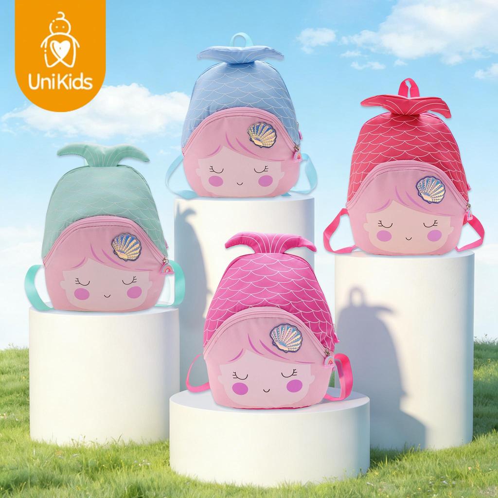 Unikids Cartoon Mermaid Bag For Kids Girl Nylon Lightweight Cute Fish ...