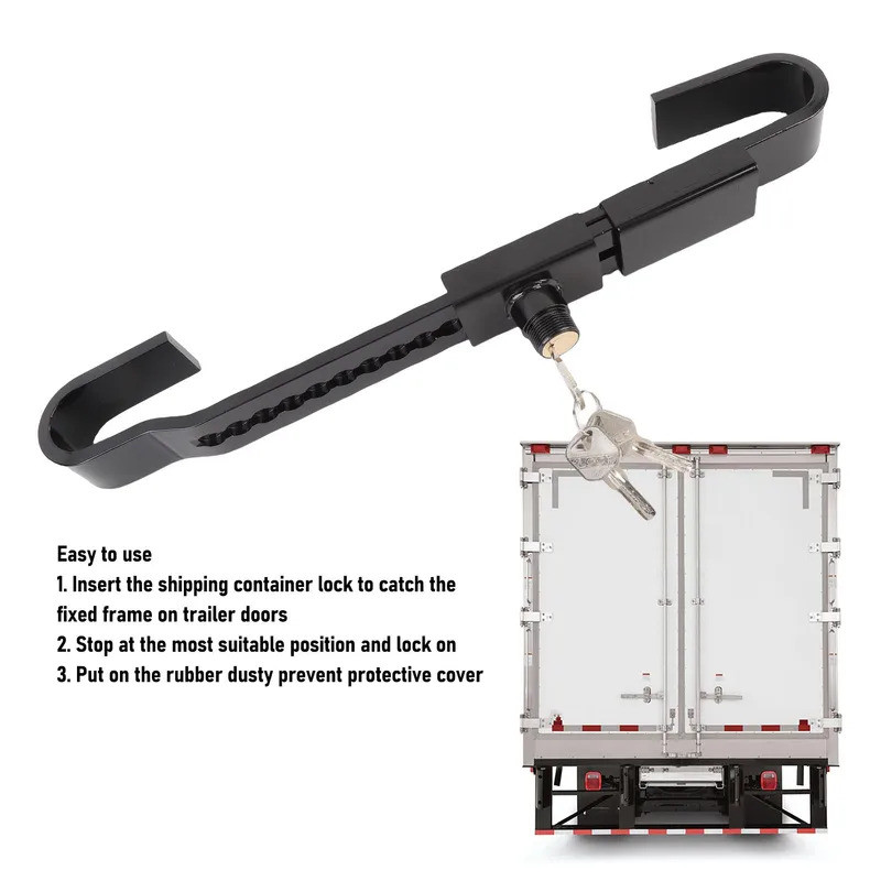 Shipping Container Lock 9-18 Inch Adjustable Metal Cargo Door Lock with ...