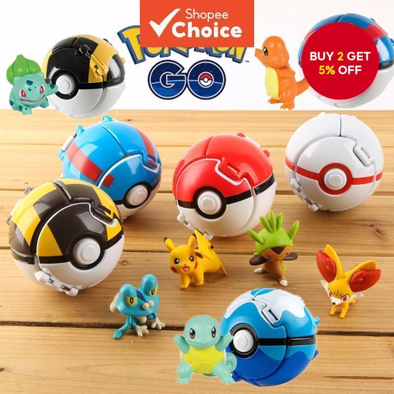 Pokemon Elf Ball Pokeball Anime Figure Cartoons Pikachu Charizard ...