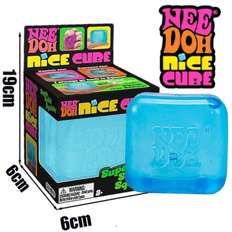 Needoh Nice Cube Pinch Toy Soft Sensory Squeeze Toy Stress Relief Ball ...