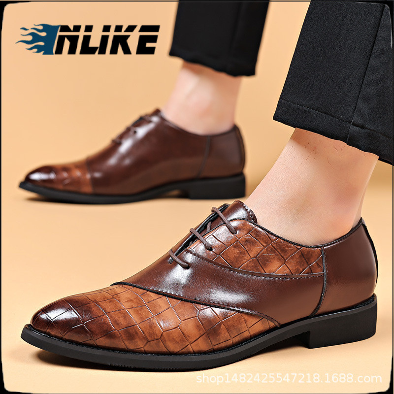 High Quality Handmade Business Shoes Male Formal Brogue Shoes Men Flats ...