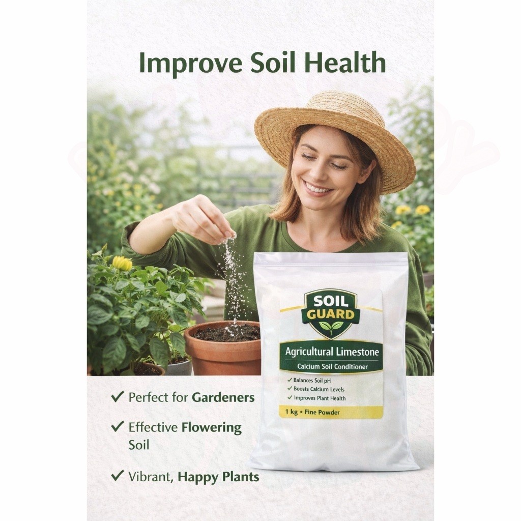 Soil Guard Calcium Apog Limestone Powder 1kg Agricultural Soil ...