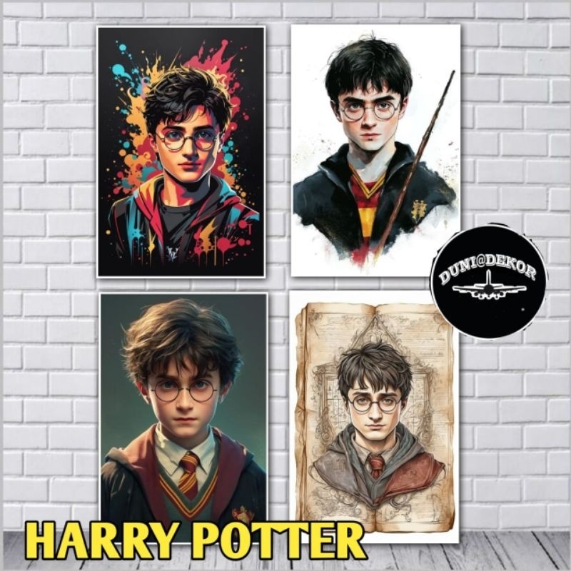 HARRY POTTER WALL DECORATION 20X30+WOODEN FRAME HARRY POTTER POSTER ...