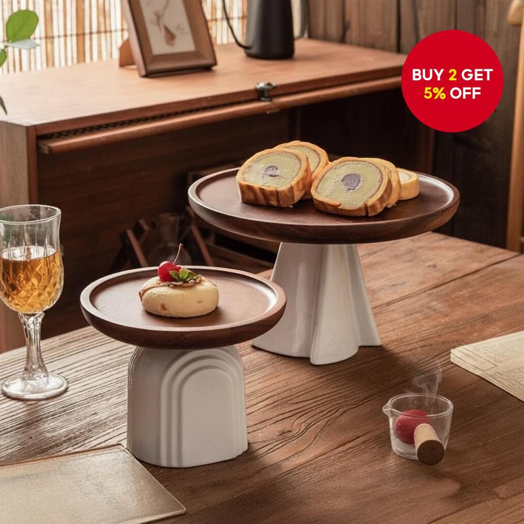 Solid wood high stand for dessert table, ideal for forest themed ...
