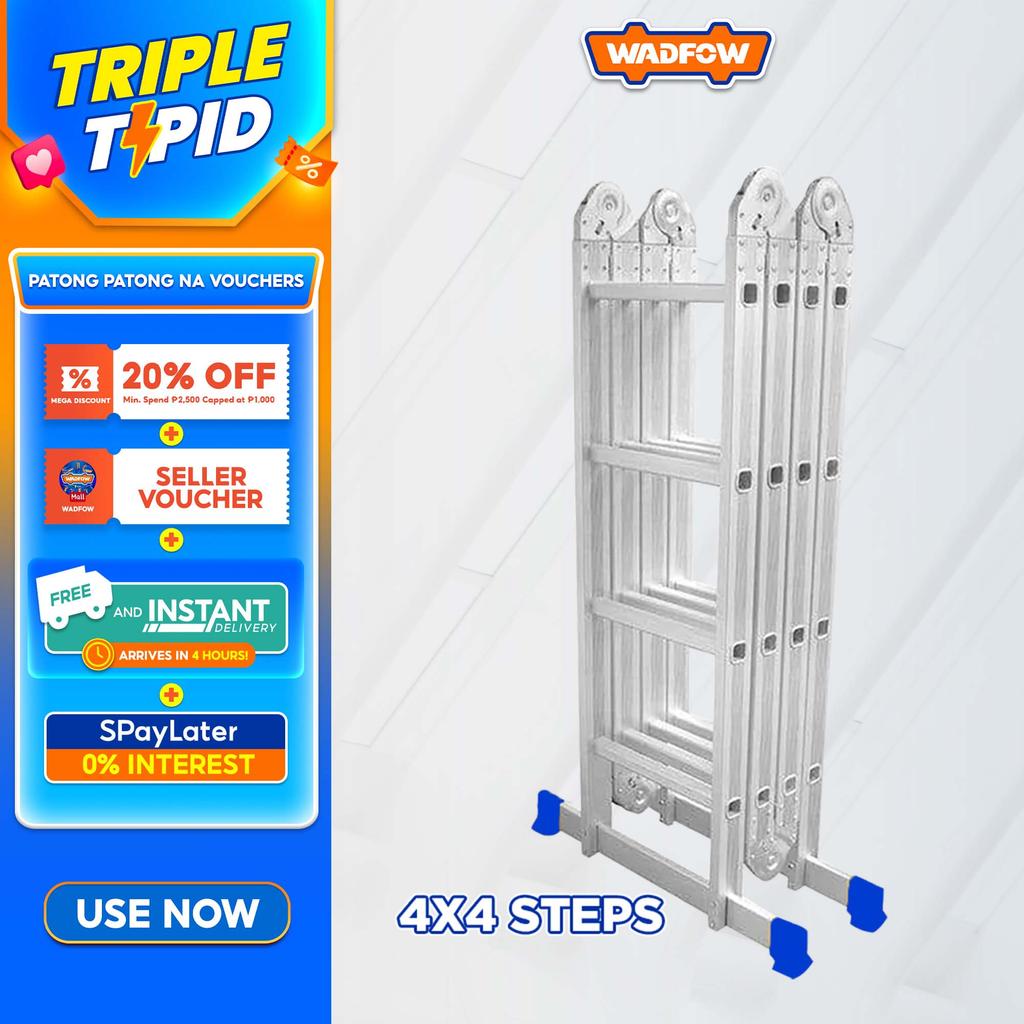 Wadfow Multi-Purpose Aluminum Ladder Step rise 270mm X 4550mm X 2170mm ...
