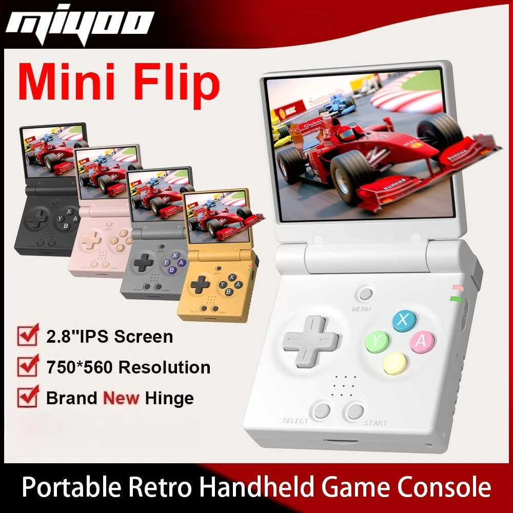 MIYOO Mini Flip Retro Handheld Game Console With New Hinge 2.8''IPS ...