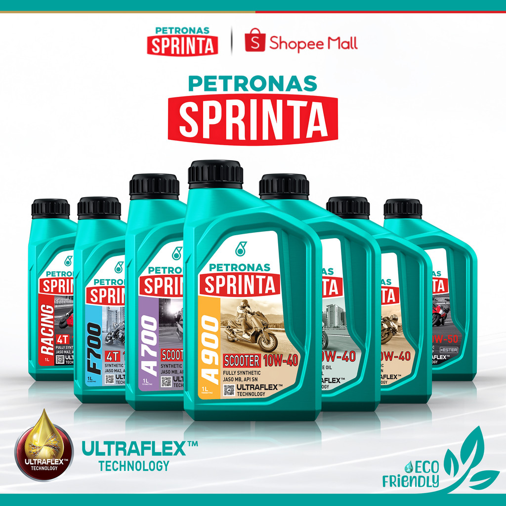 PETRONAS Sprinta Engine Oil Synthetic / Fully Synthetic (A900, A700 ...