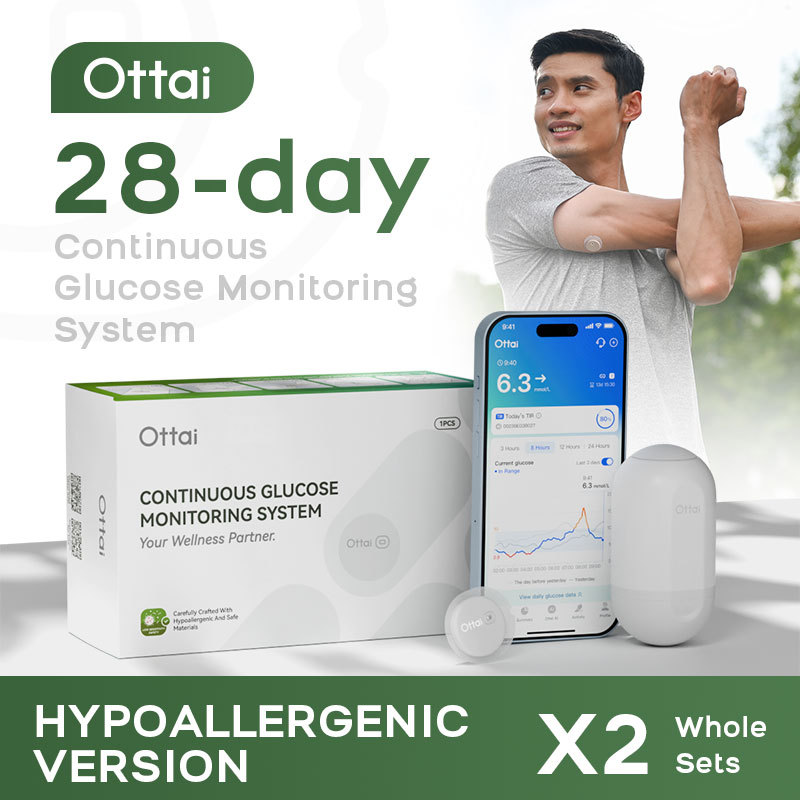 Ottai 2 Packs Hypoallergenic Version CGM Skin-Friendly Continuous ...