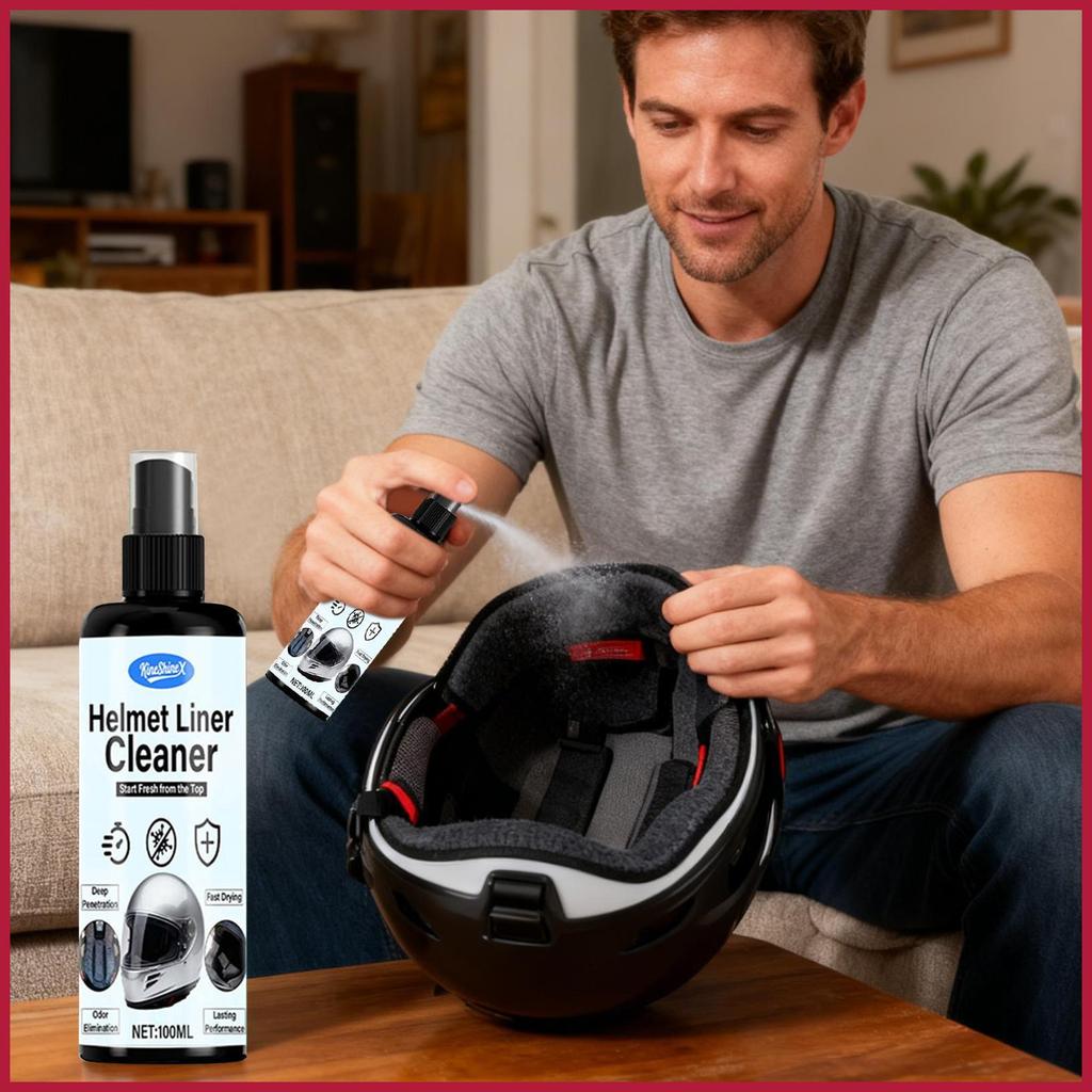 Helmet Liner Cleaner 100ml Odor Removal Helmet Liner Cleaner Spray for ...