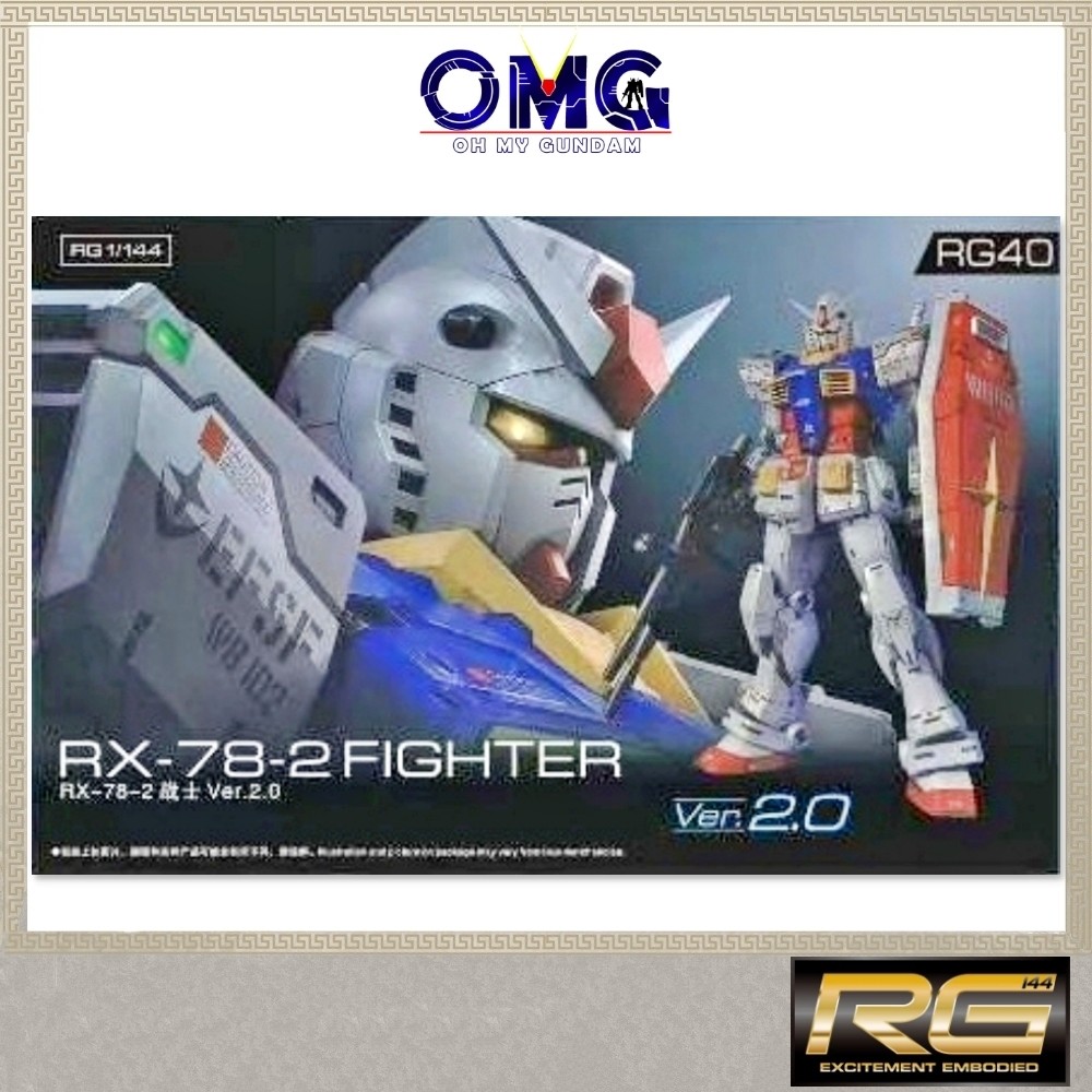 No Brand RG 1/144 RX-78-2 Ver.2.0 RG40 Assembly Model Kit Plamo RG ...