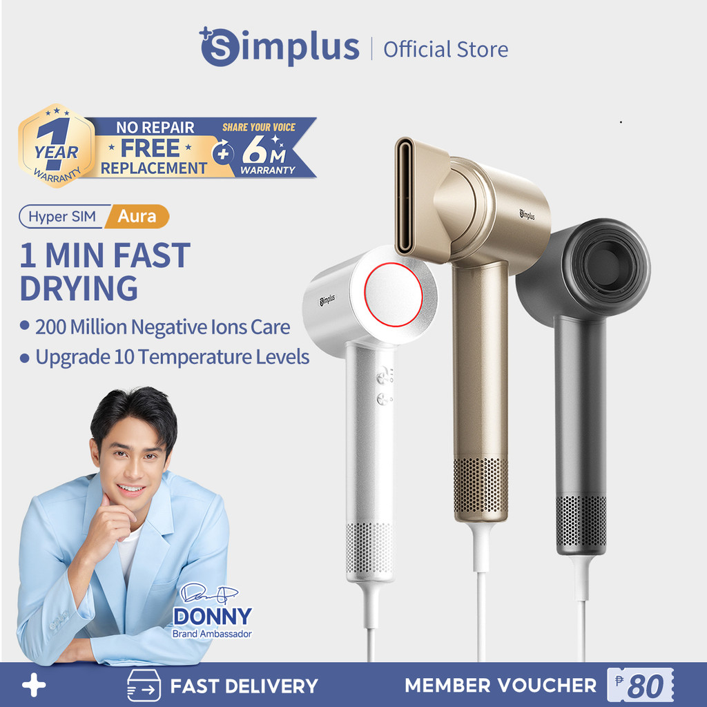Simplus High Speed Hair Blower Dryer With 200 Million Negative Ions ...