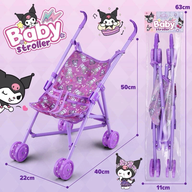 TOYS Cute Design Foldable Metal Tube Doll Stroller Toy for Dolls ...
