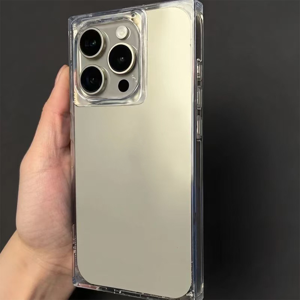 Simple Square Frame Transparent Phone Case for IPhone 11 17 16 14 15 ...
