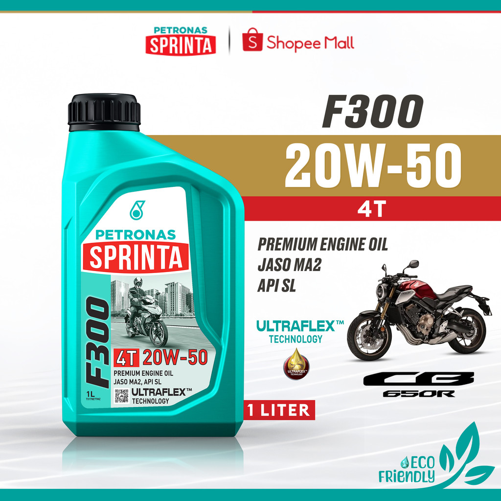 PETRONAS Sprinta for Honda CB650R 2019 to 2026 F300 4T 20W-50 Premium ...