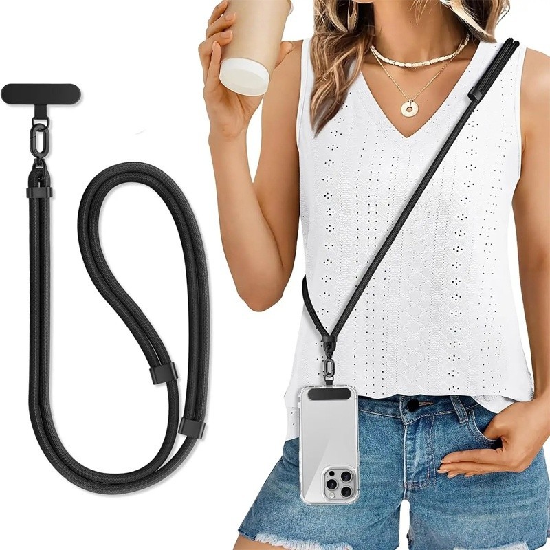 Colorful Adjustable Long Lanyard for Mobile Cell Phone Candy Solid ...