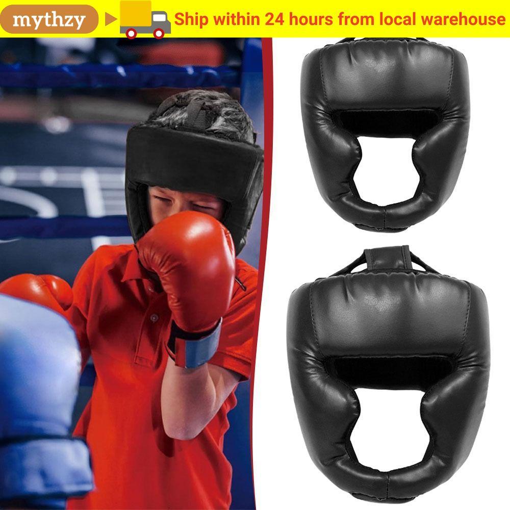 MYTHZY Boxing Headgear, PU Leather Breathable Boxing Headguard, Thick ...