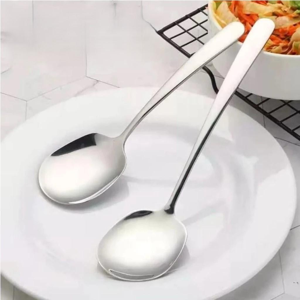 Stainless Steel Serving Spoon Set Serving Spoon Makapal Kutsara Dinner ...
