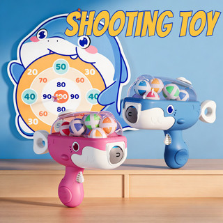 Kids Sticky Ball Shooting Toy Outdoor Sports Launcher Dart Board Target ...