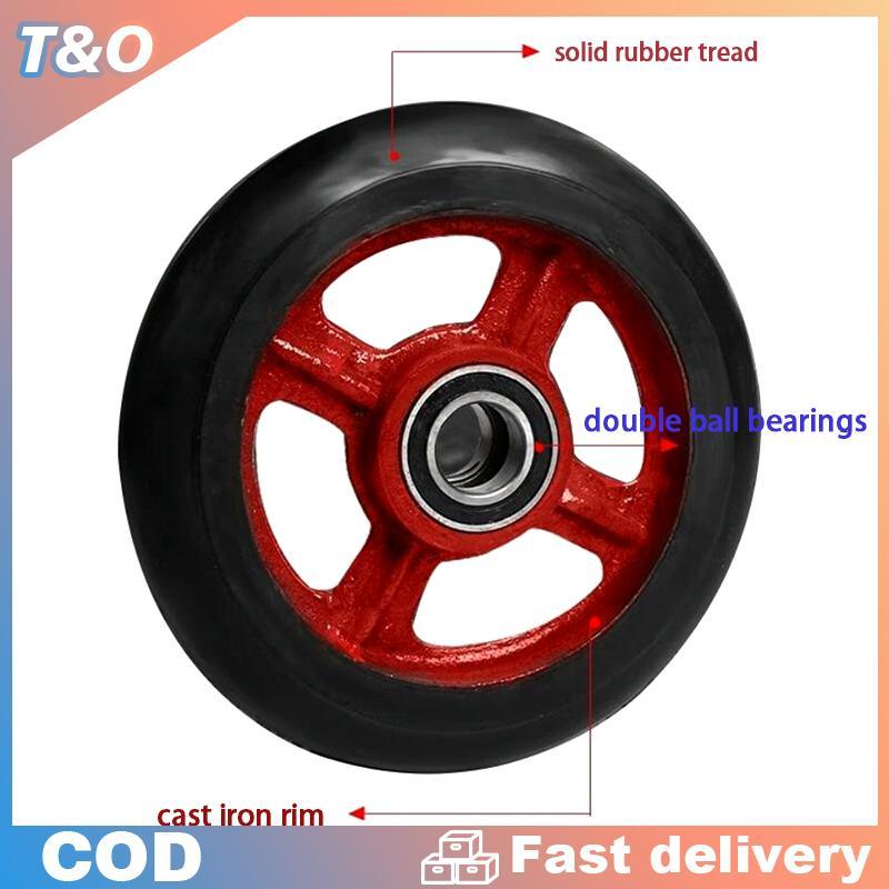 6/8/10/12 Inches Push Cart Rubber Wheel Heavy Duty Wheel Handtruck ...