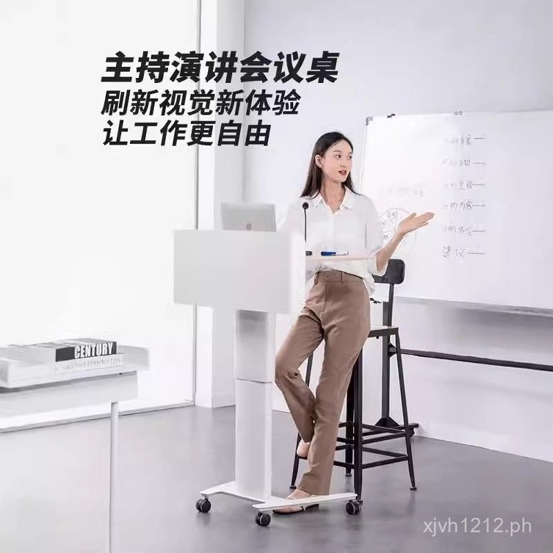 Lecture Podium Host Table Speaking Platform Small Lectern Movable ...