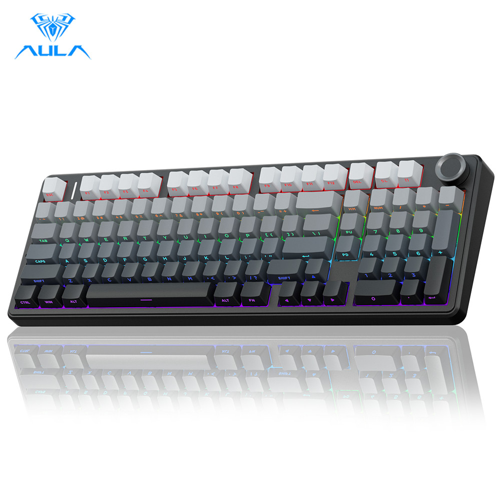 AULA F99 Mechanical Keyboard Customized 99 keys The Three Mode ...