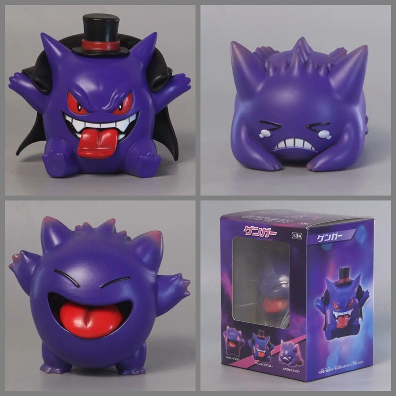 Pokemon Vampire Crying Sad Happy Laughing Gengar Model Ornaments Boxed ...