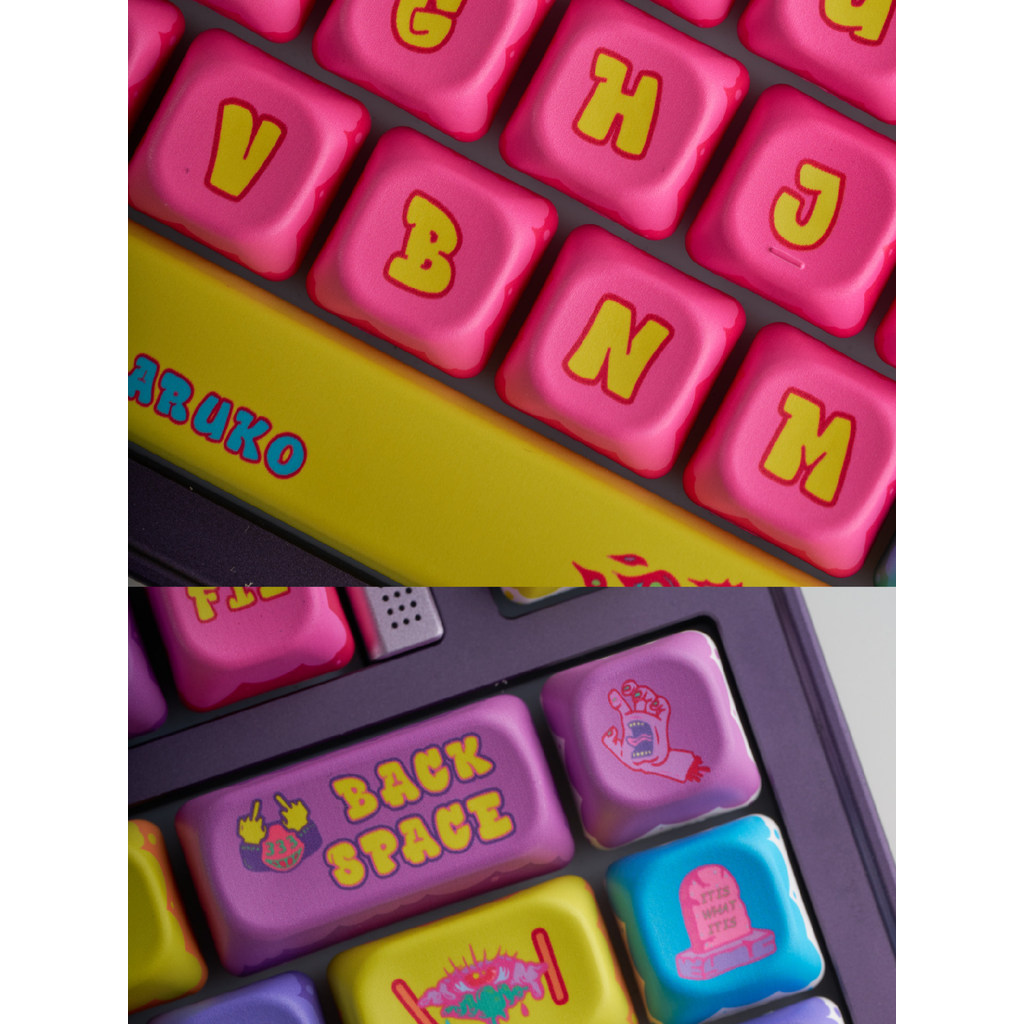 Quirky Doodle Theme 125 keys JDA Profile Spherical Keycap Set for MX ...