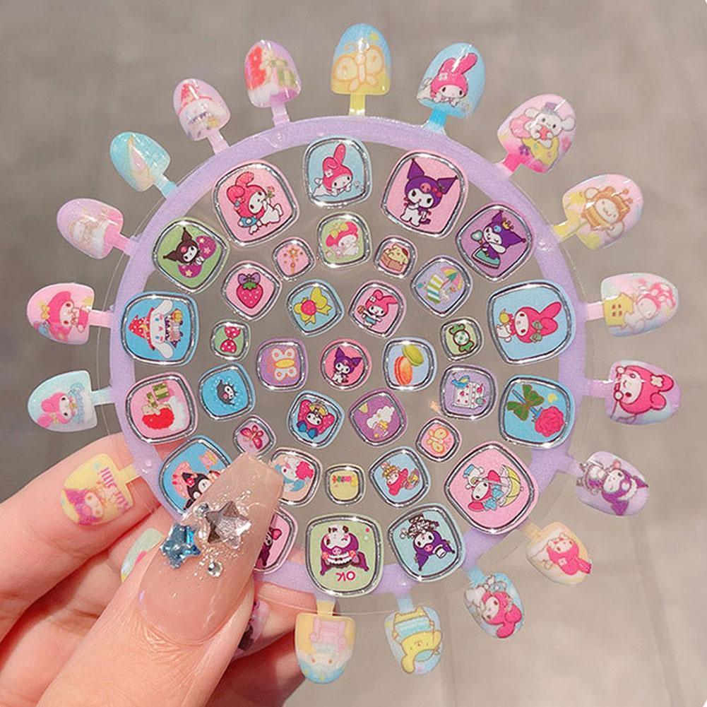 Kids Wearable Nails Cute Detachable Fake Nail For Girl Nail Patch ...