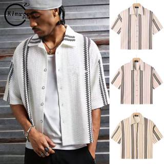 Kinwoo Premium Knitted Jacquard Fabric Boxy Cropped Polo For Men Loose ...