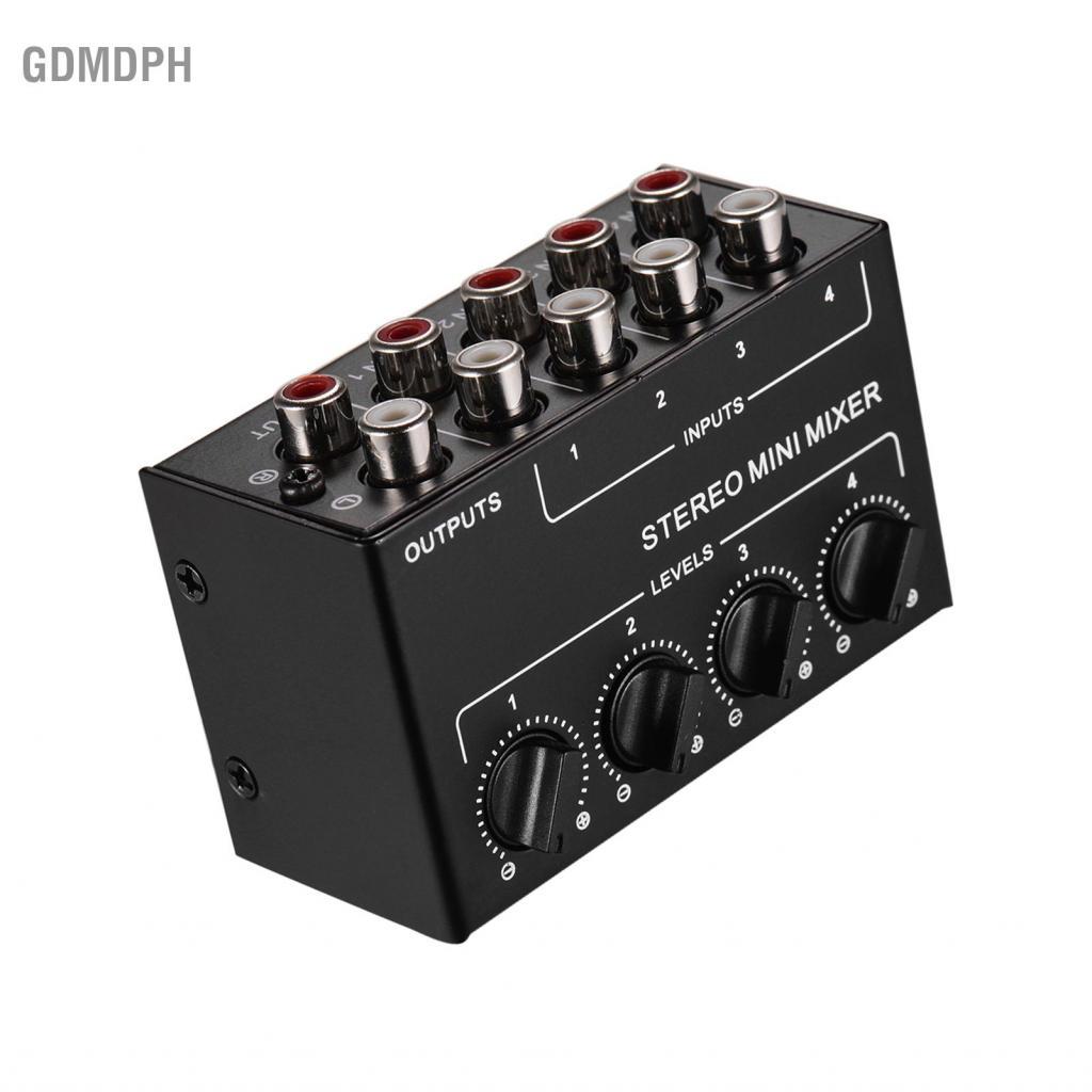 gdmdph fangzi Mini Stereo Audio Mixer with 4-Channel RCA Inputs ...