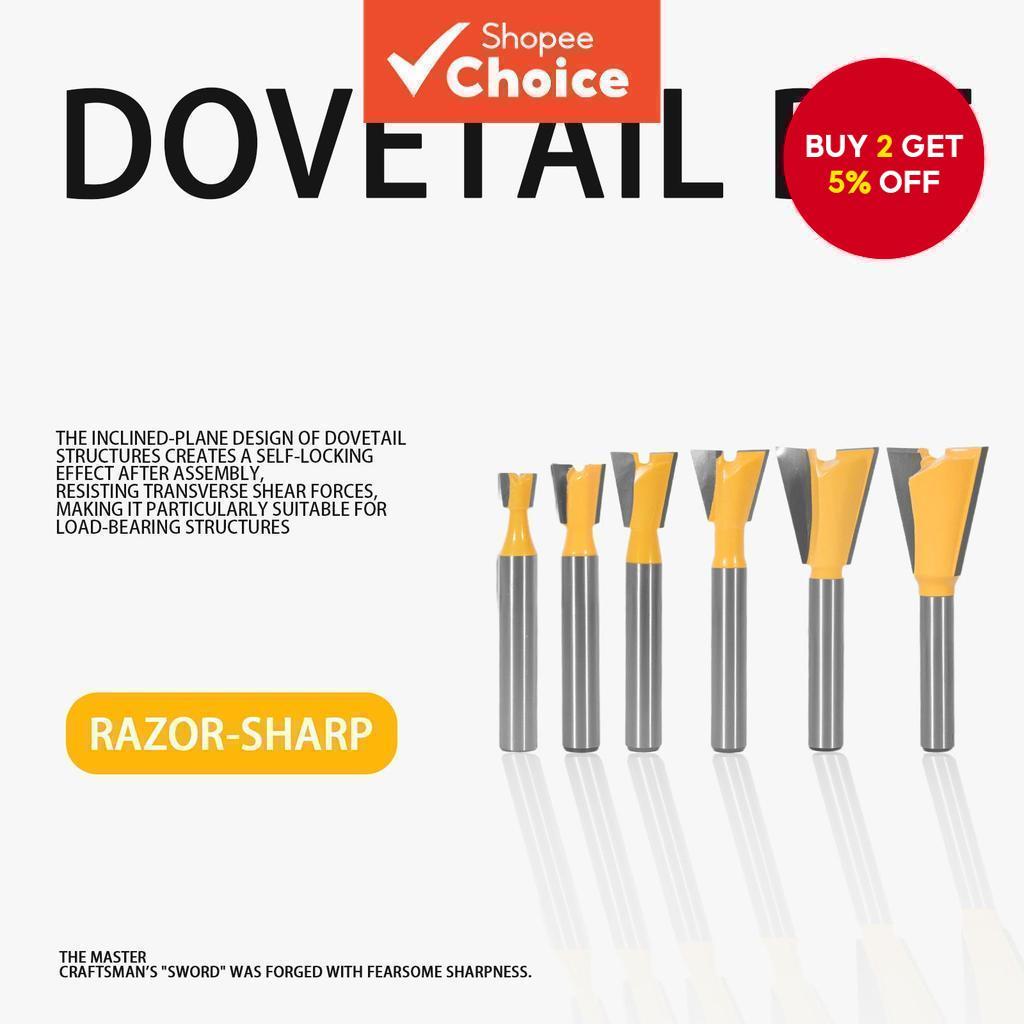 6-piece dovetail joint knife set with tungsten steel alloy blades ...