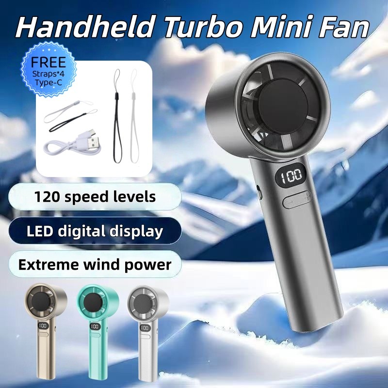 M11 Handheld Turbo Mini Fan 120 Levels Adjustable Wind Speeds Portable ...