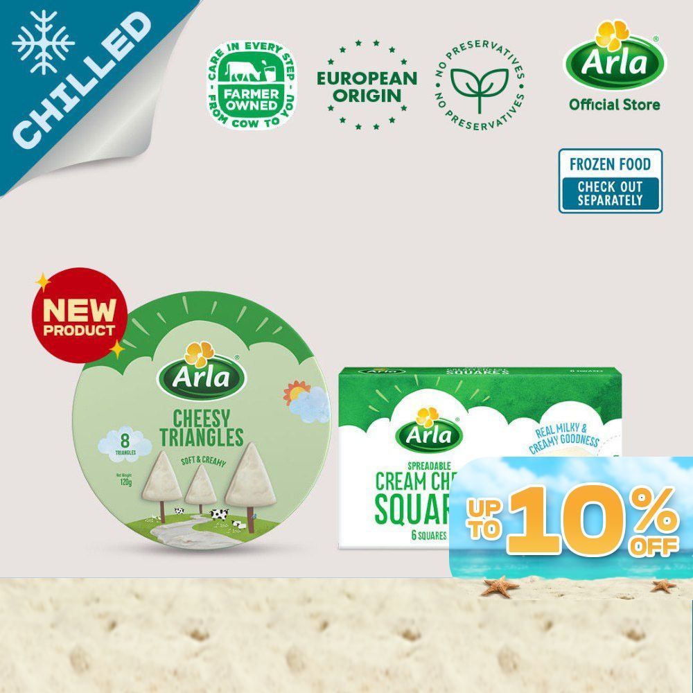 Arla Trial Bundle: Arla Cheesy Triangles 120g and Arla Cream Cheese ...