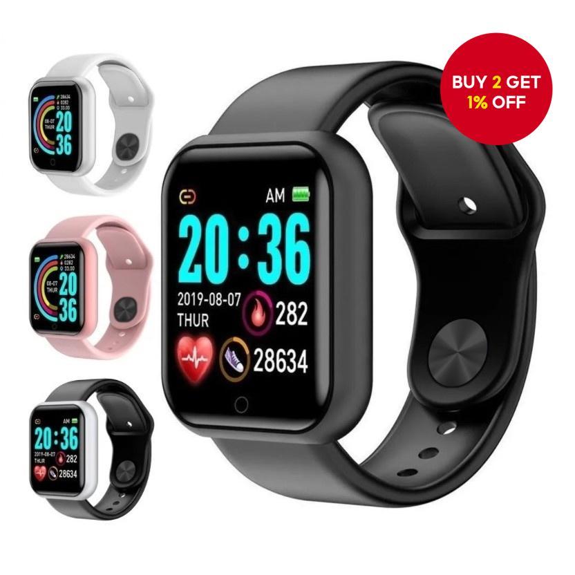 Y68 D20S Smart Watch Bluetooth Fitness Monitor Blood Pressure Heart ...